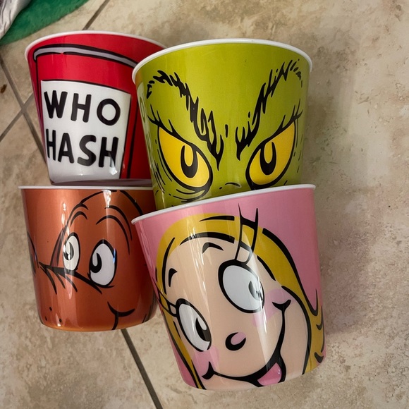 Holiday | The Grinch Popcorn Bucket Set All 4 Bundles | Poshmark